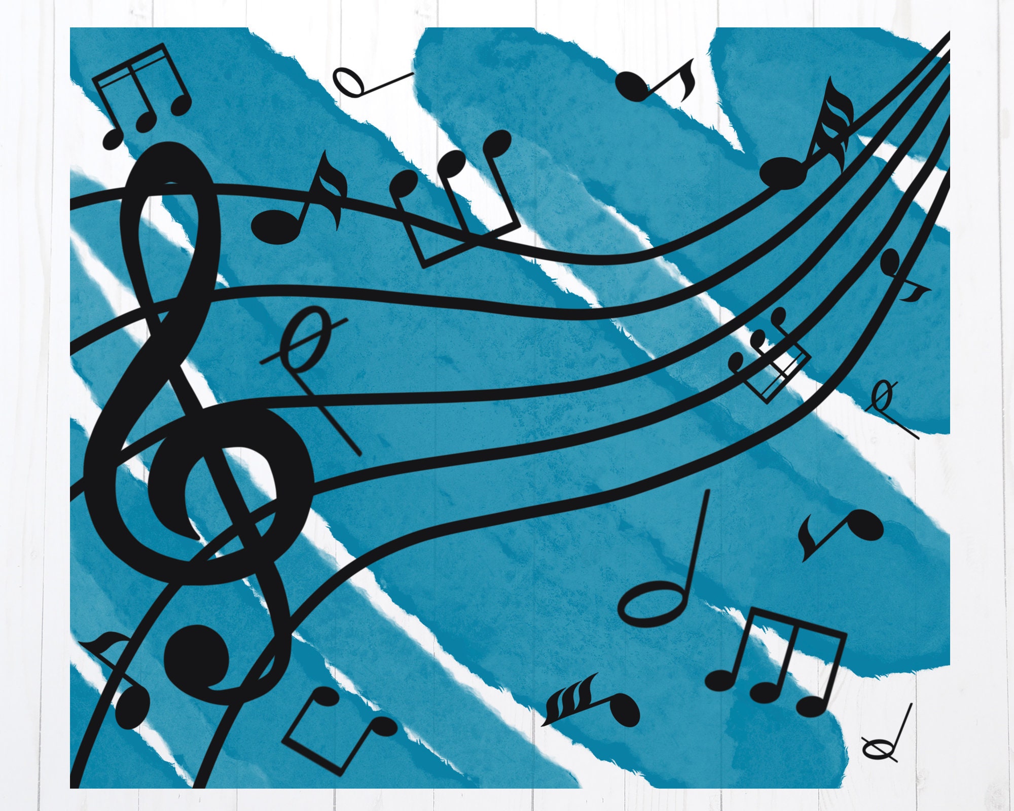 Music Notes Tumbler Png Files for Sublimation Designs | Etsy