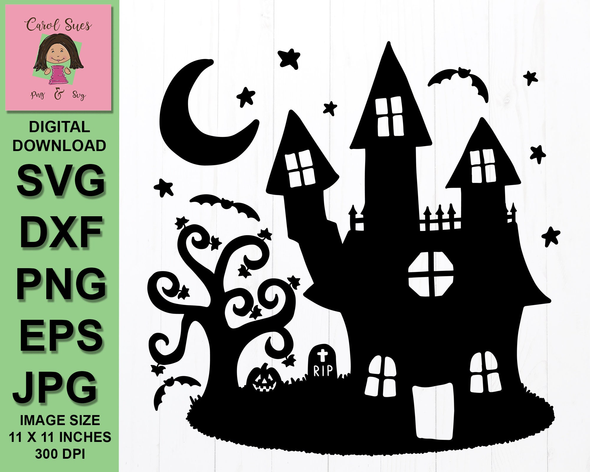 Haunted House Svg File Halloween Svg Files for Cricut - Etsy