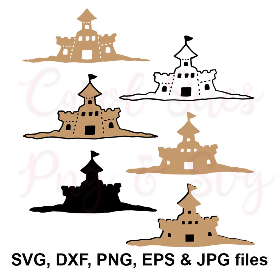 Beach Svg Files for Cricut, Sand Castle Svg, Summer Svg, Tshirt Designs ...