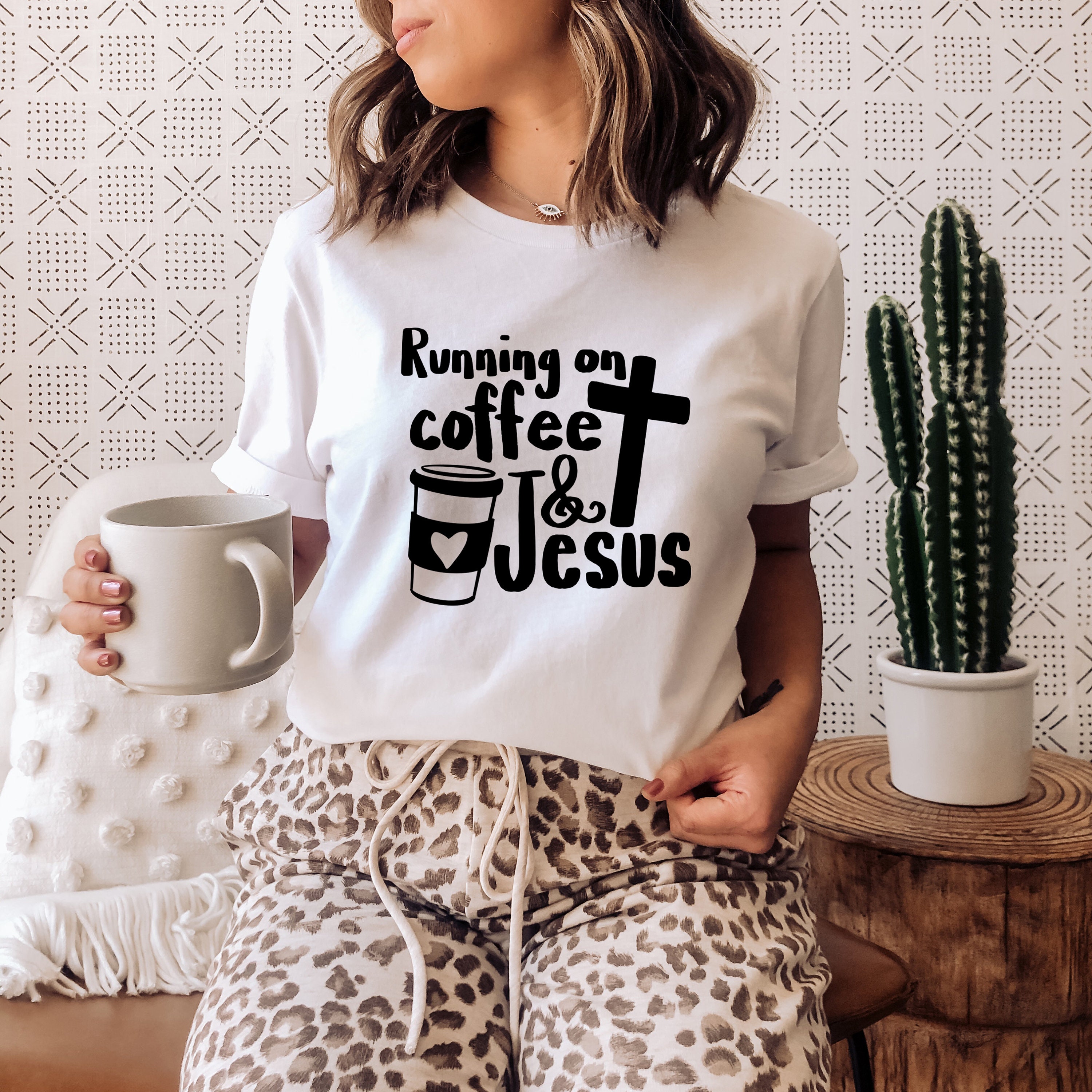 Coffee Svg Files for Cricut, Running on Coffee and Jesus Svg, Svg ...
