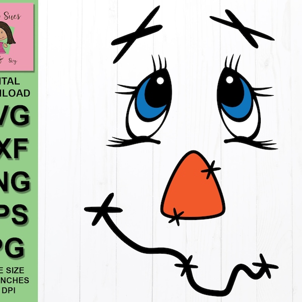 Scarecrow Face Svg - Etsy