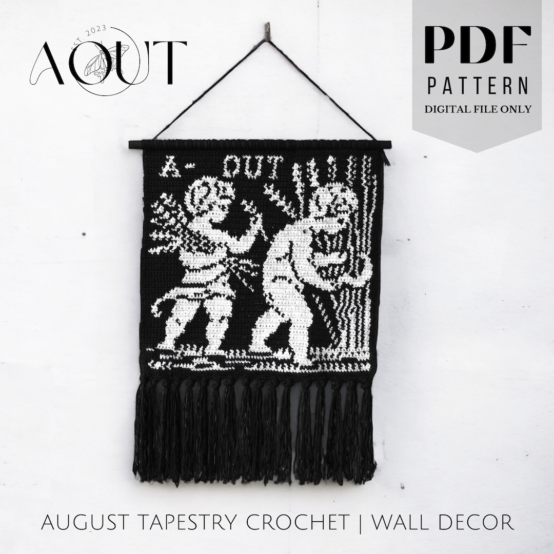 Aout August Antique Calendar Tapestry Crochet Pattern Moody Crochet ...