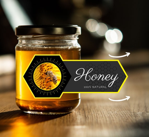 Honey Bee Label Template DIY Jar Labels Bee Label | Etsy
