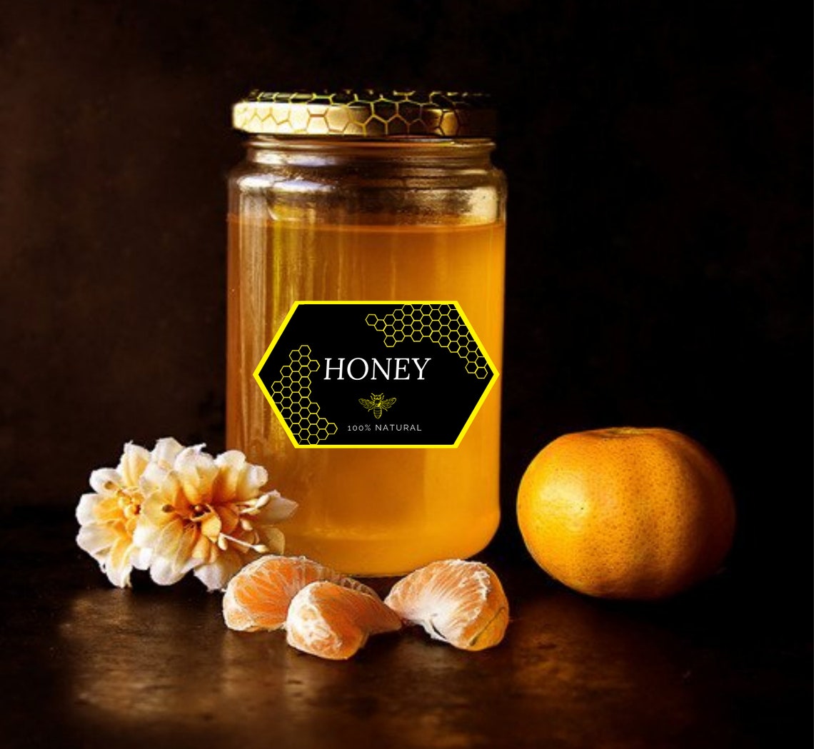 Honey Bee Label Template | Jar Label/ Sticker Template | Printable ...
