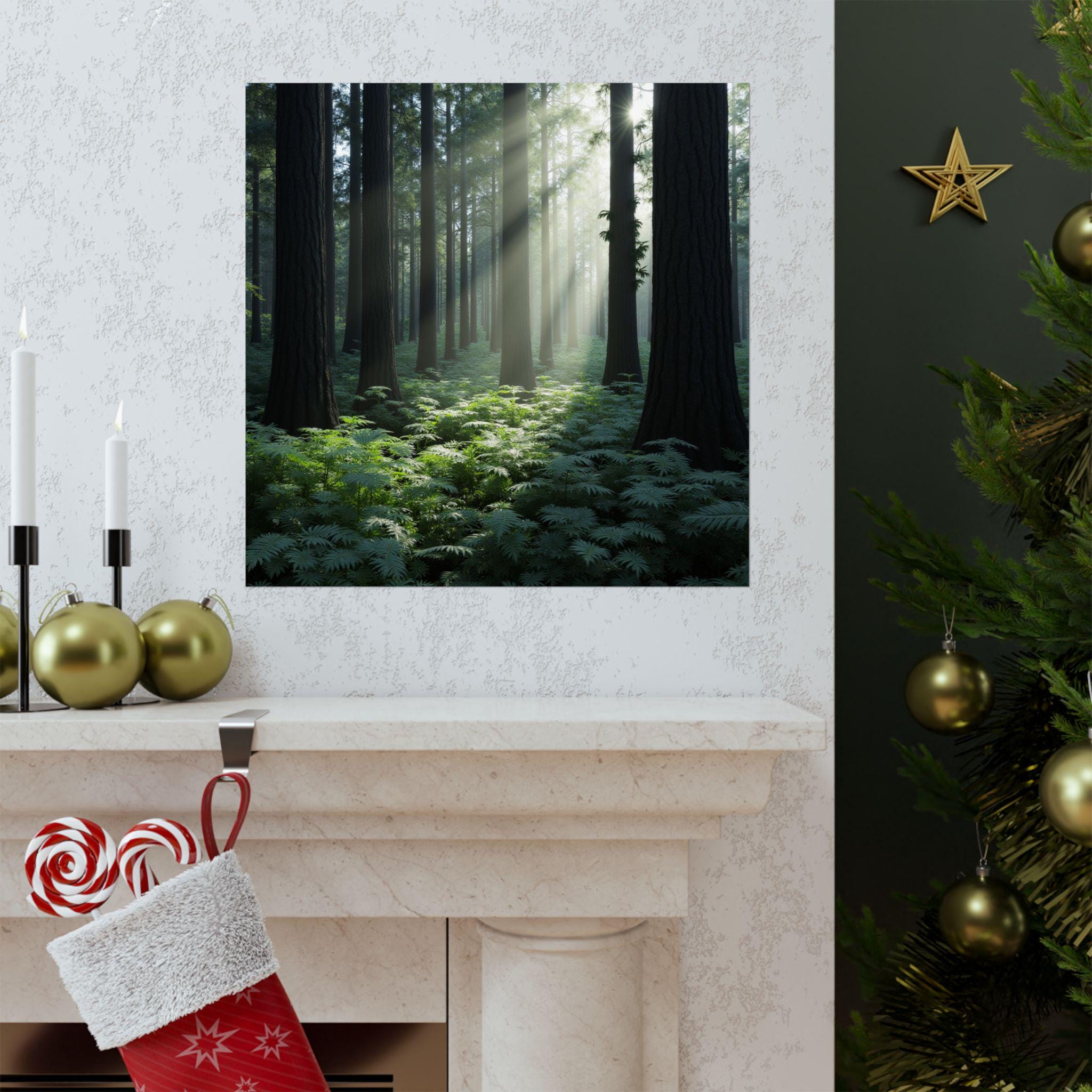 Forest Canopy Matte Vertical Posters, Redwood Trees Nature Wall Art ...