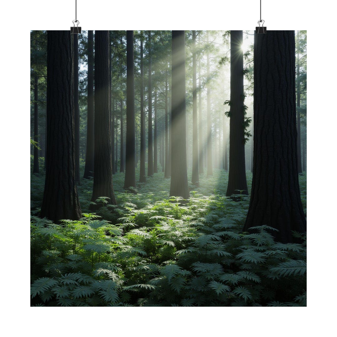 Forest Canopy Matte Vertical Posters, Redwood Trees Nature Wall Art ...