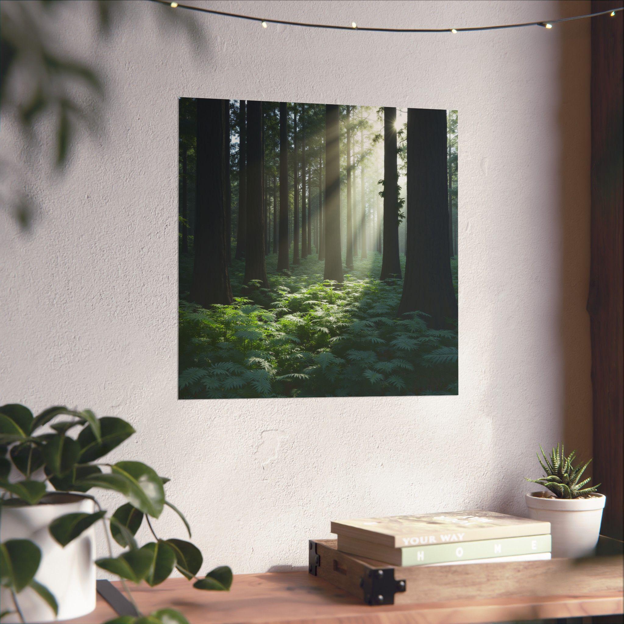 Forest Canopy Matte Vertical Posters, Redwood Trees Nature Wall Art ...