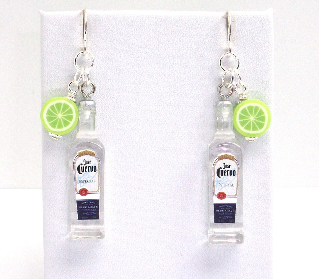 Tequila Bottle Earrings, Margarita Earrings, Tequila Earrings, Lime ...