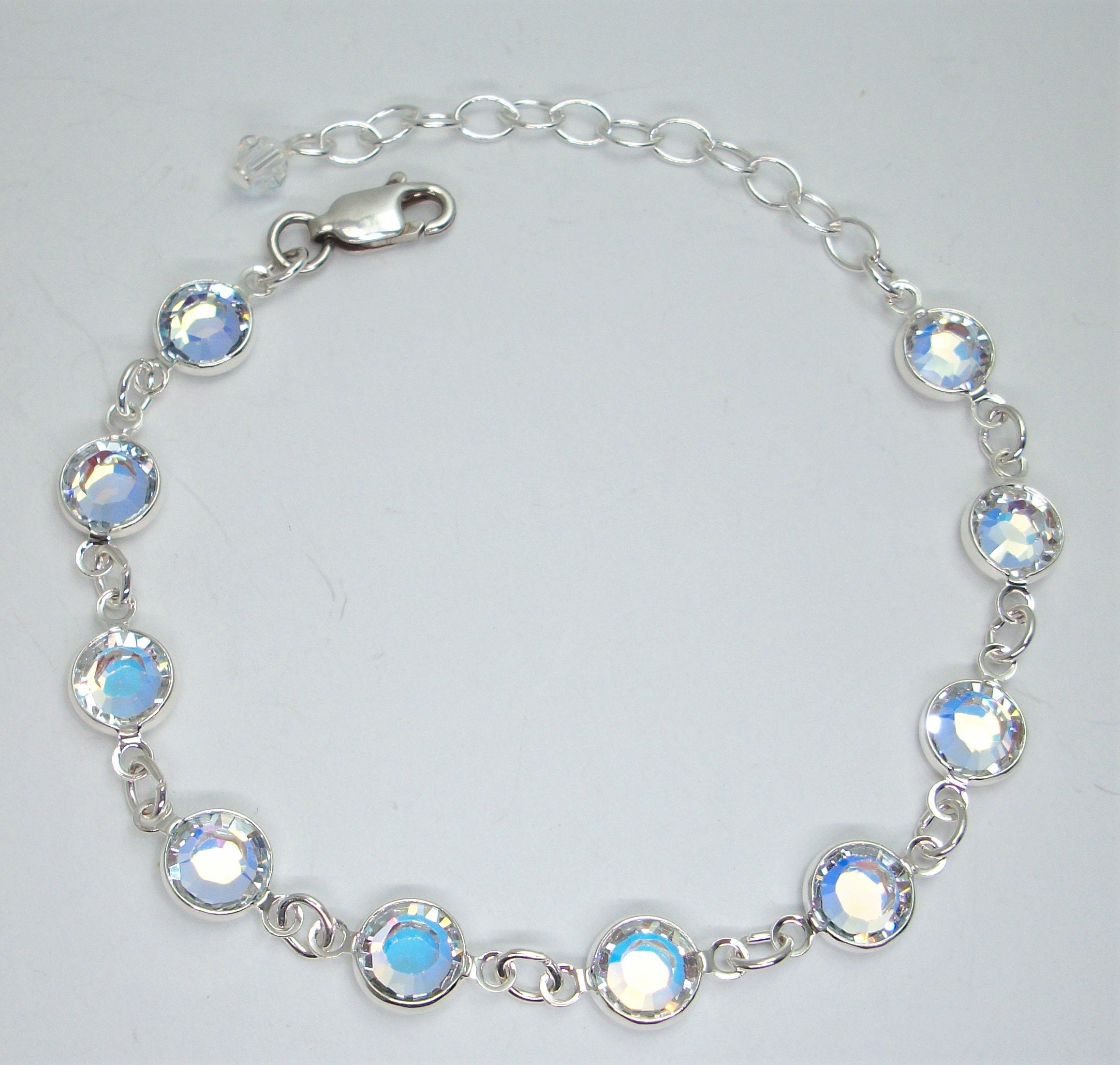 Swarovski Aurore Borealis Crystal Bracelet Swarovski Crystal Bracelet Aurora Boreale Crystal Bracelet Bridal Jewelry Wedding Bracelet Etsy