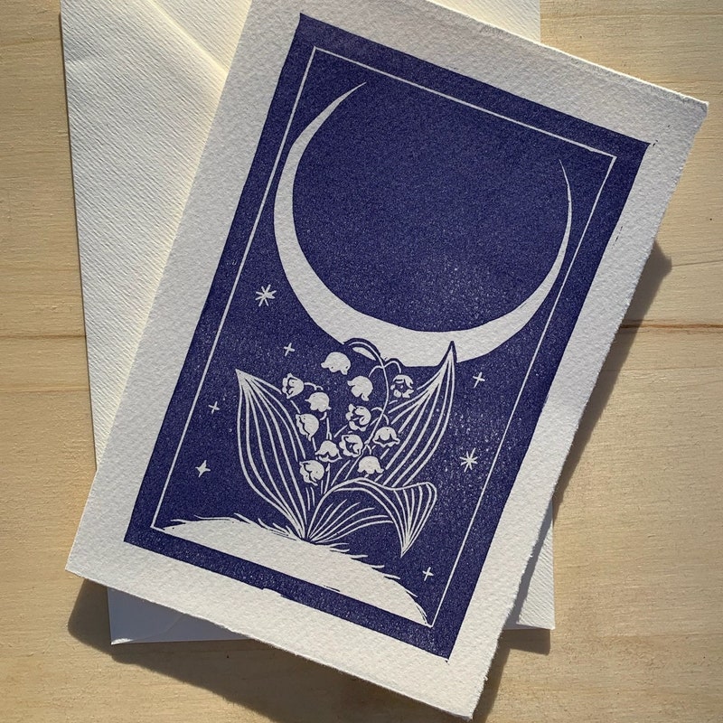 Linocut Cards - Etsy