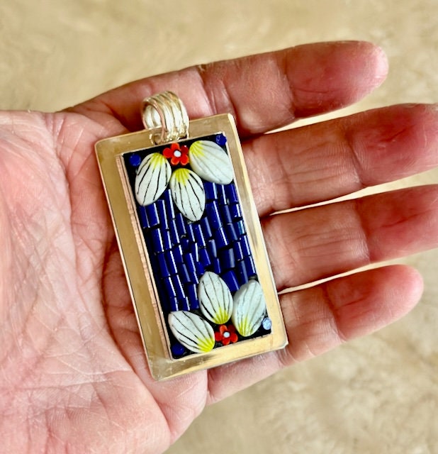 Abstract Mosaic Pendant - Etsy