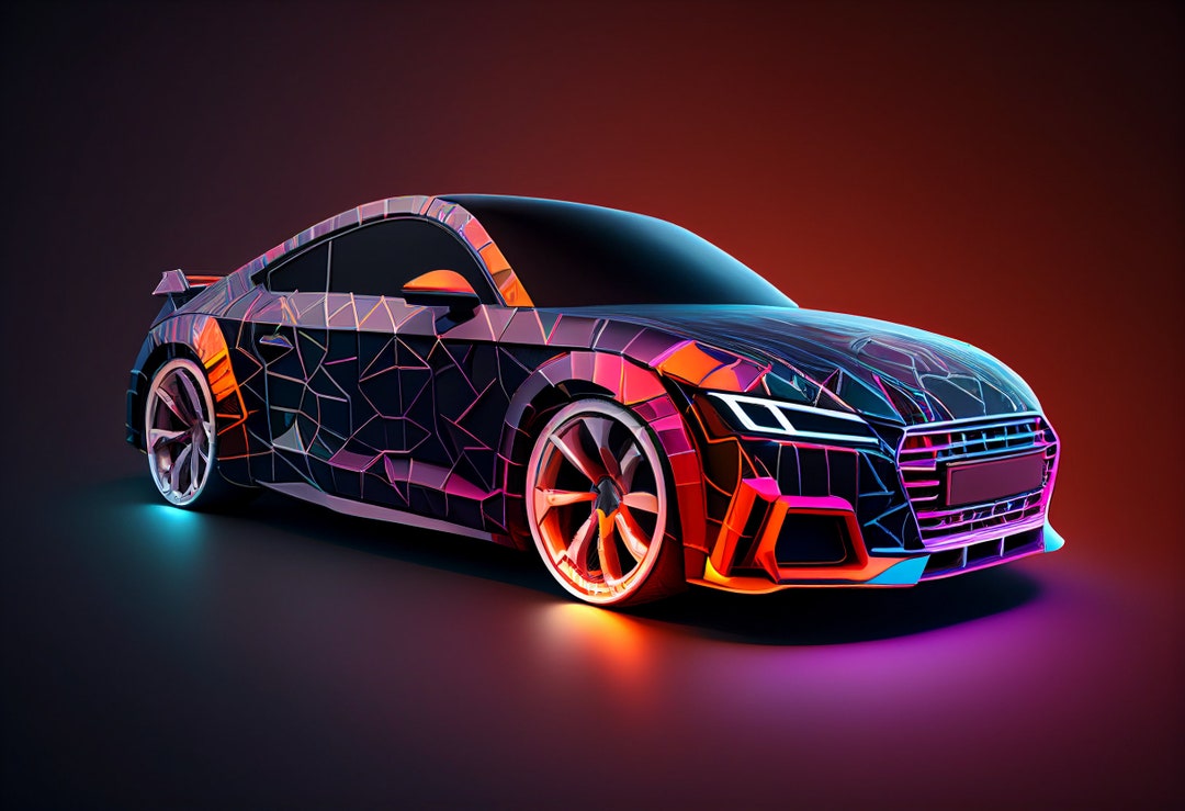 Printable Wall Art Audi TT AI Generated Abstract Art Digital - Etsy