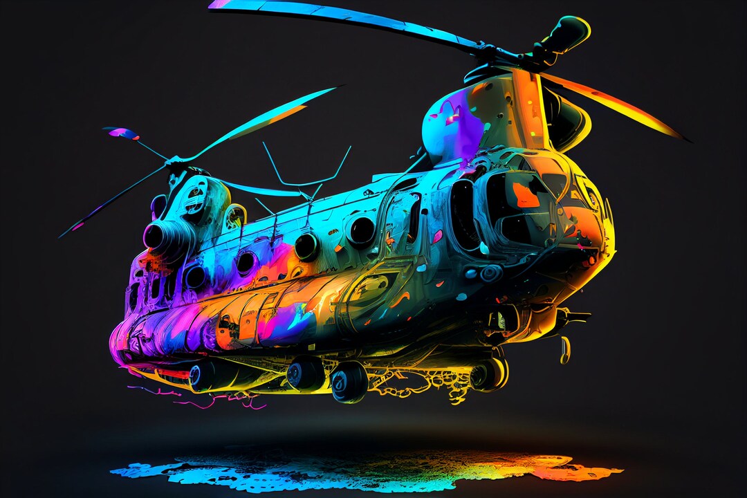 Wall Art, Helicopter Lover, Chinook Helicopter Frame TV, Printable, PC ...