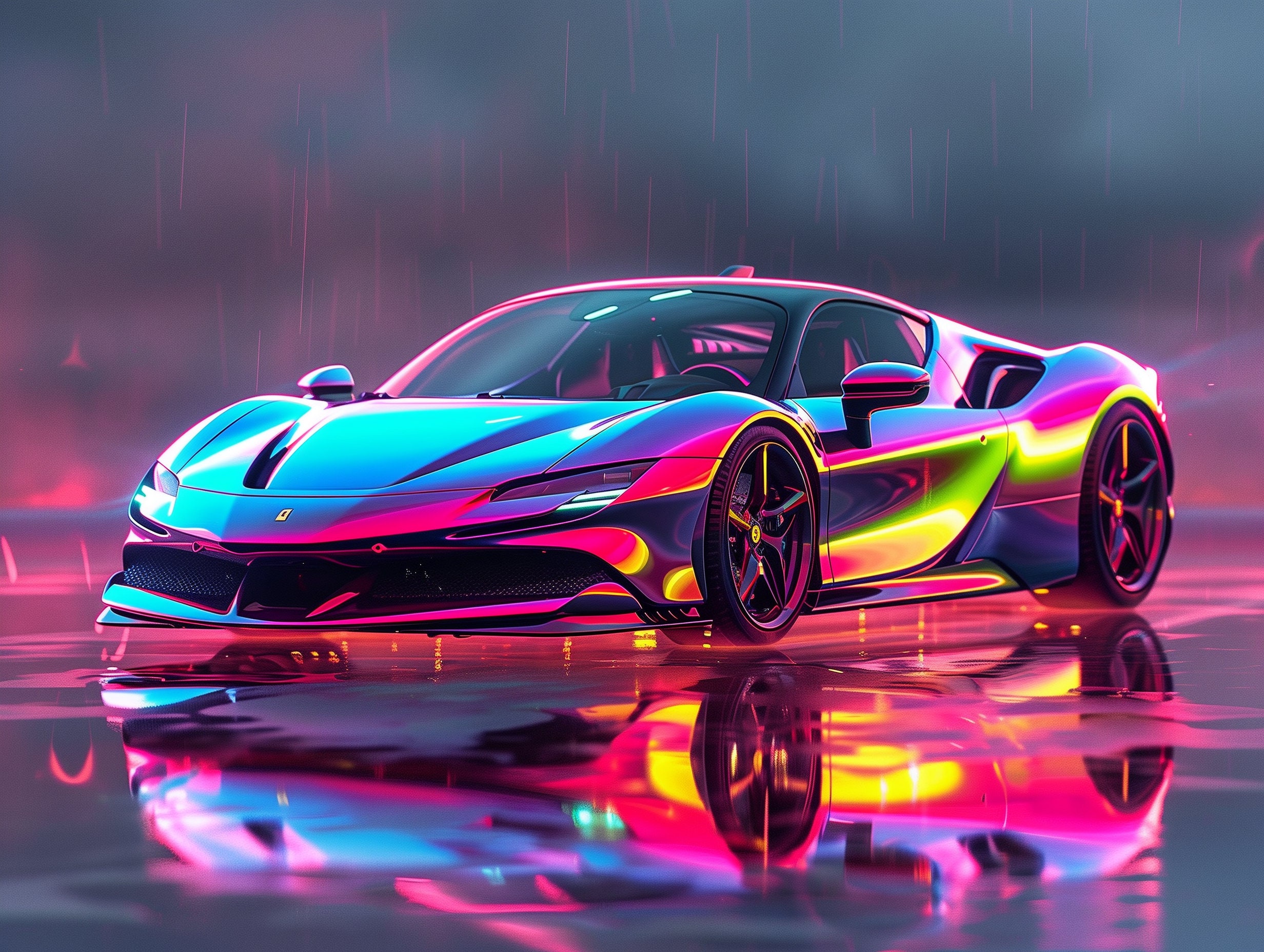 Wall Art, Car Lover, Ferrari SF90 Stradale, Frame TV, Printable, PC ...