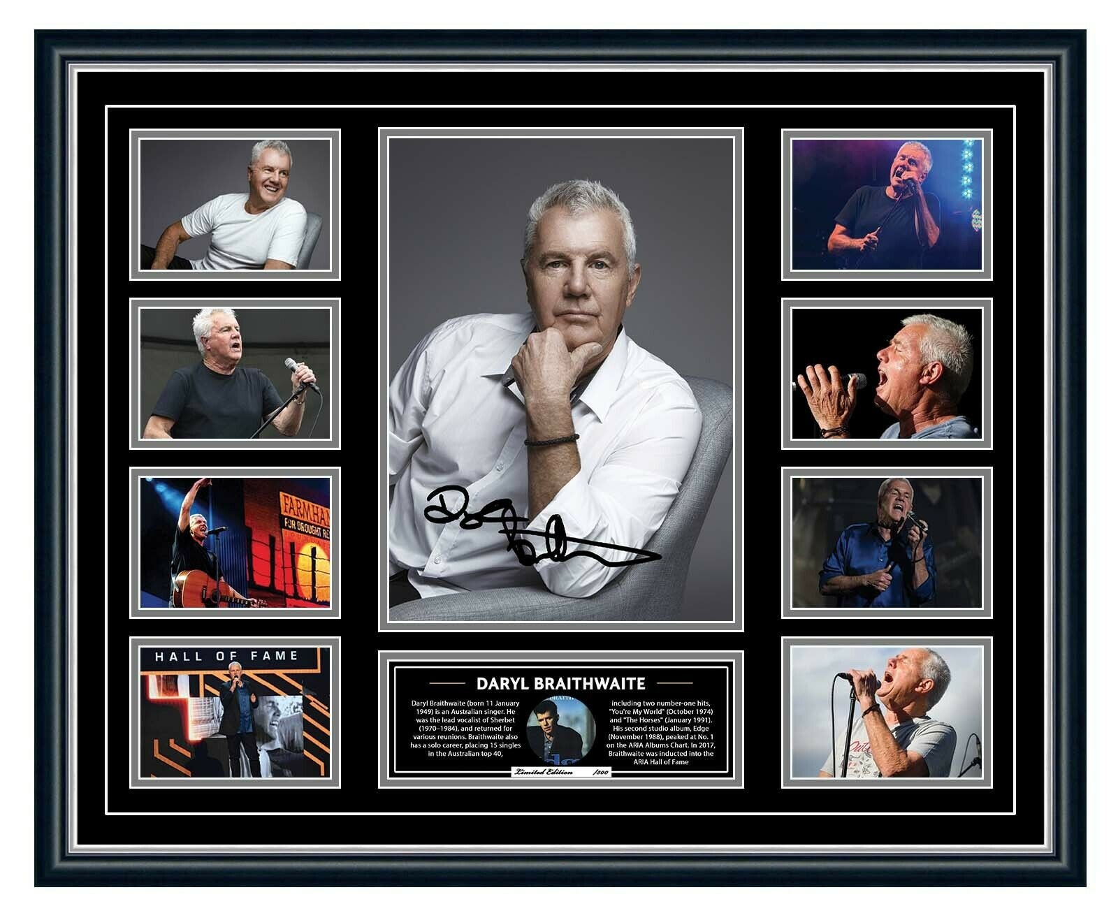 Daryl Braithwaite Edge Signed Photo Limited Edition Framed - Etsy Australia