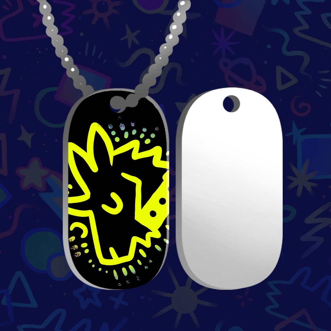 Printed Dog Tags 0084: Feral Unicorn 2 - Etsy