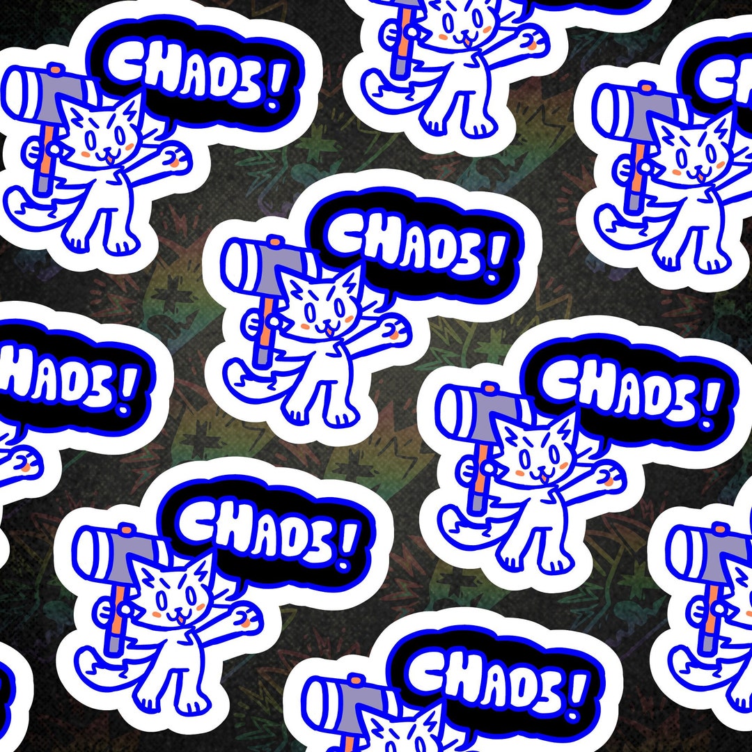 Made-to-order Sticker 0050: Chaos Cat - Etsy