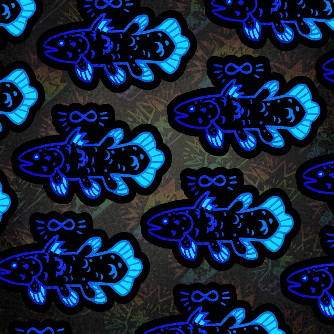 Made-to-order Sticker 0116: Coelacanth - Etsy