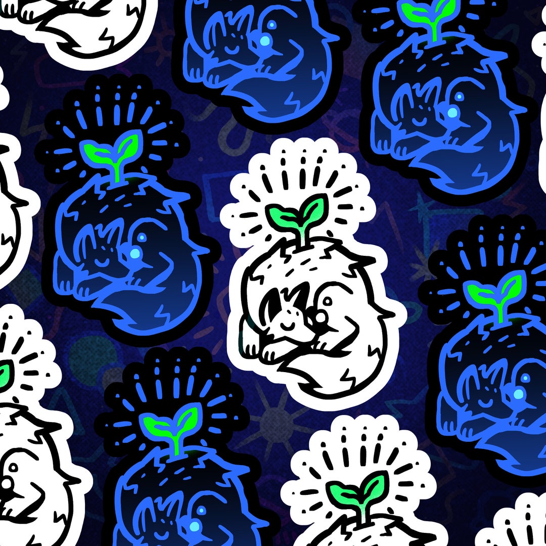 Made-to-order Sticker 0028: Sprout Dog - Etsy