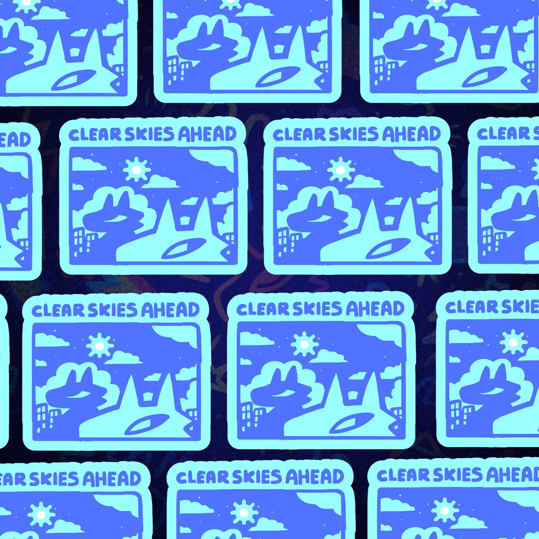 Handmade Stickers 0254: Clear Skies 2 - Etsy