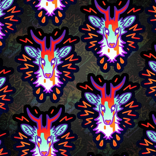 Furry Deer Stickers - Etsy