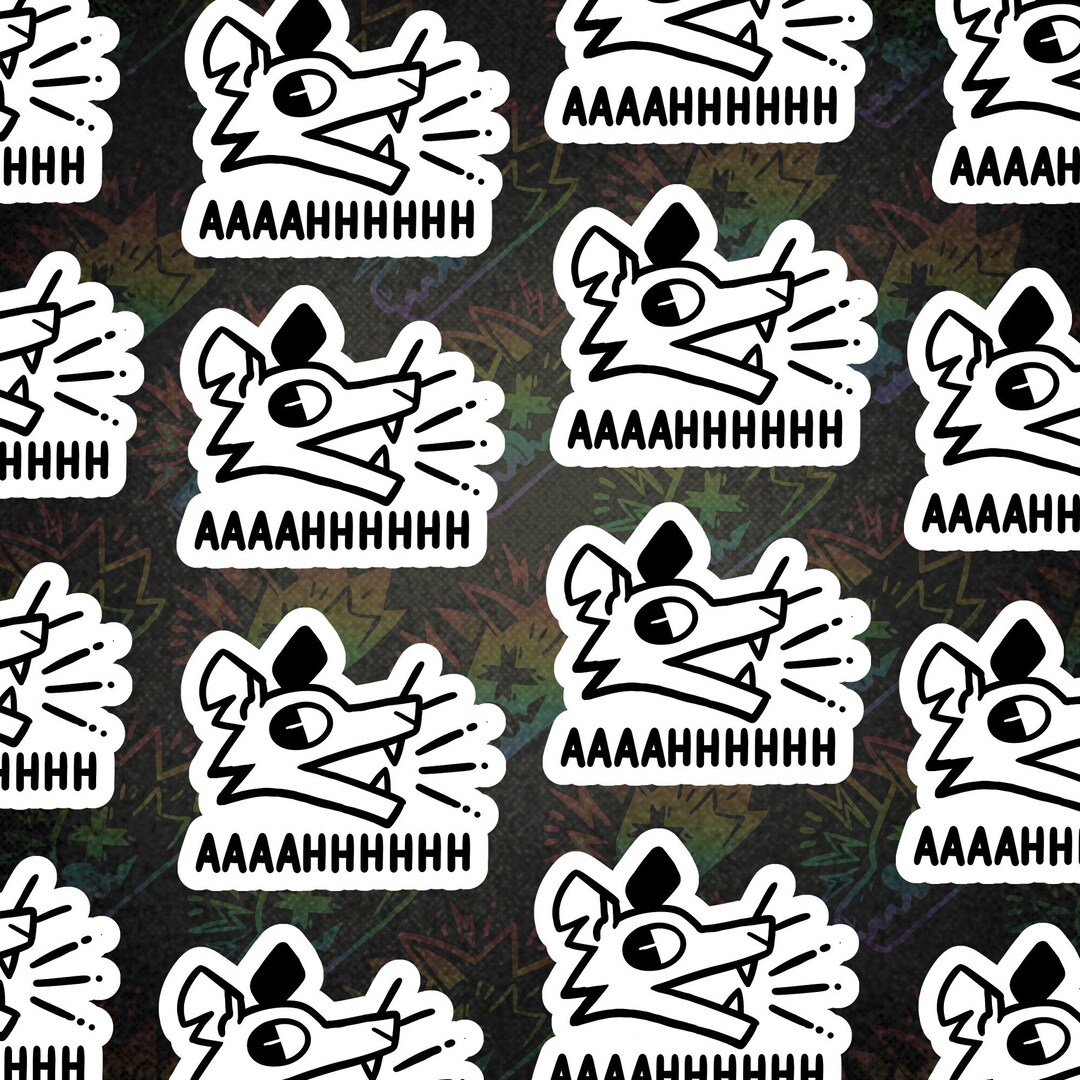 Made-to-order Sticker 0008: AAAHHH Possum - Etsy
