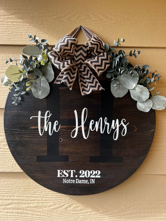 Custom Last Name Wood Sign - Etsy