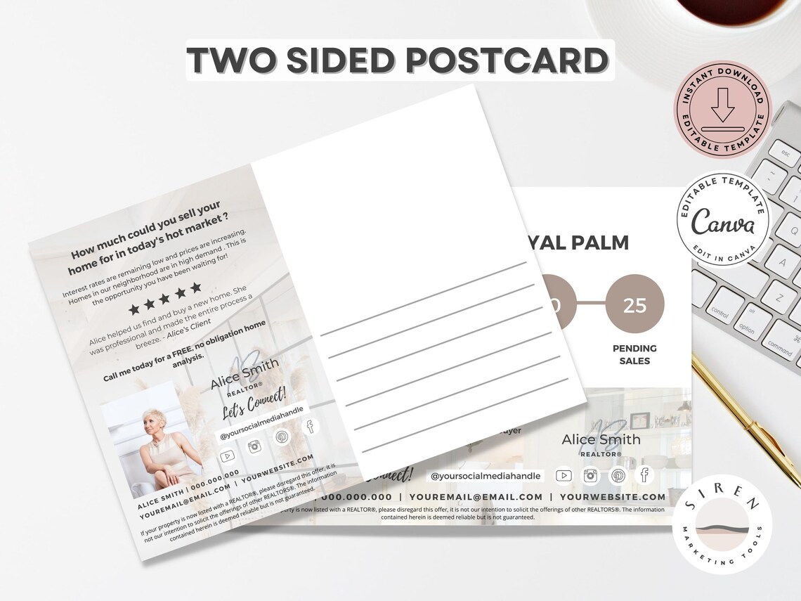 Market Update Postcard Template for Real Estate Marketing and ...