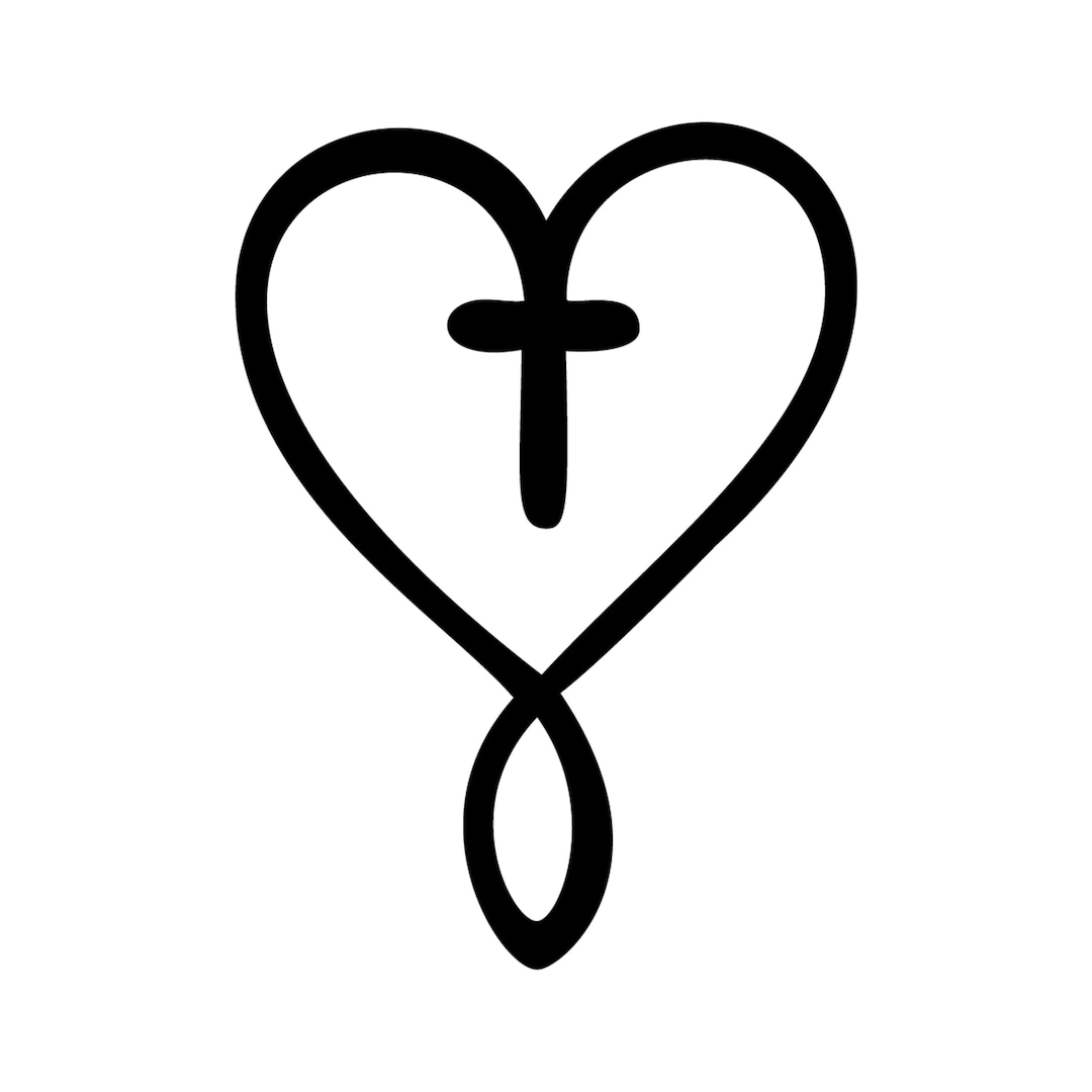 Cross Heart Infinity Cross Decal Heart Infinity Decal - Etsy
