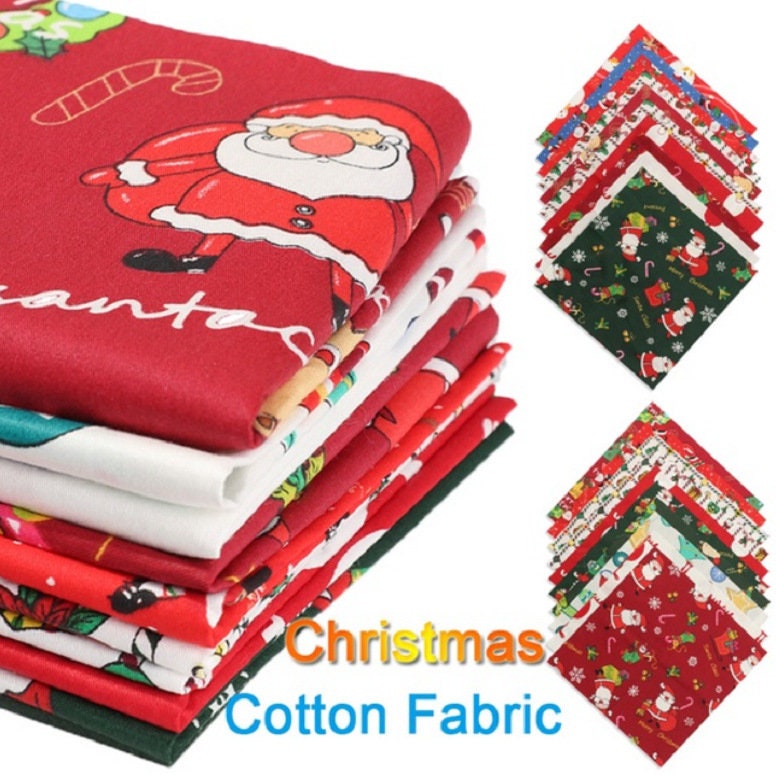 Lot of 100 Pcs Christmas Fabric Charm Pack 5x 5 SQUARES Holiday ...
