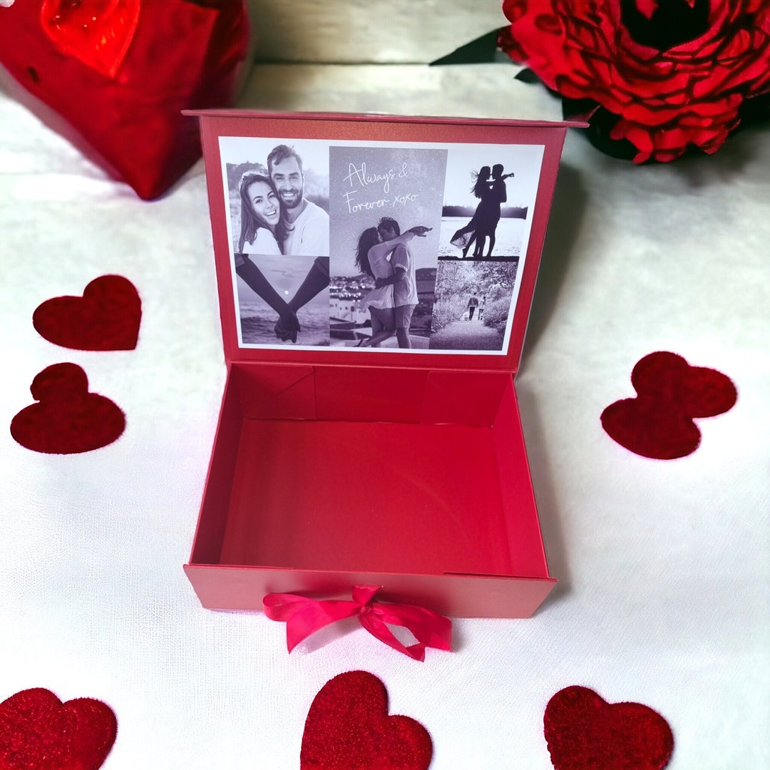 Personalised Valentine's Gift Box, Photo Box, Valentines Day Gift for ...
