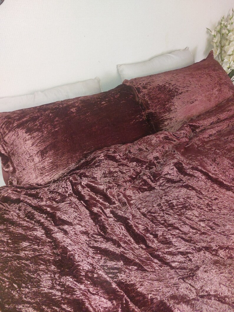 100% Velvet Red Duvet Cover Velvet Comforter Duvet Cover Handmade Quilt ...