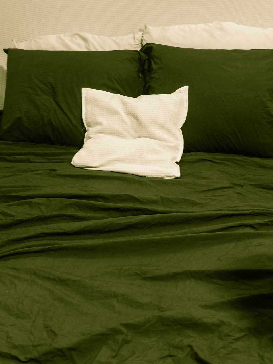 Bohemian Dark Moss Green Sheet Set / Moss Bedding Set /linen Bedding ...
