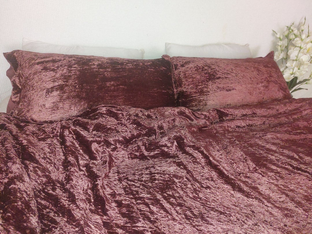 100% Velvet Red Duvet Cover Velvet Comforter Duvet Cover Handmade Quilt ...