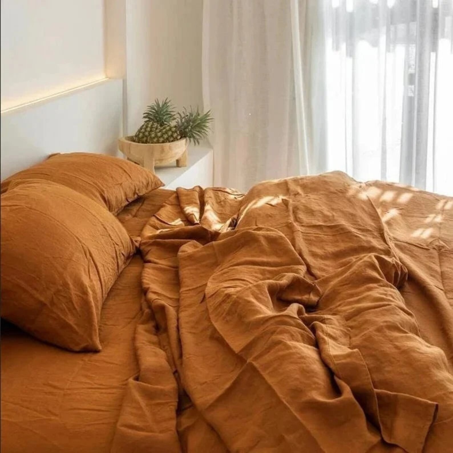 Linen 100% Pure Cinnamon Tobacco Washed /cotton Duvet Cover - Etsy