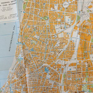 Historic Map | 51 Year-old Tel Aviv Tourist Map (english) | Printed in ...