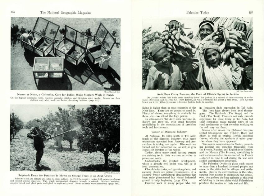 Original 1946 National Geographic Magazine Palestine Today Pre-state ...