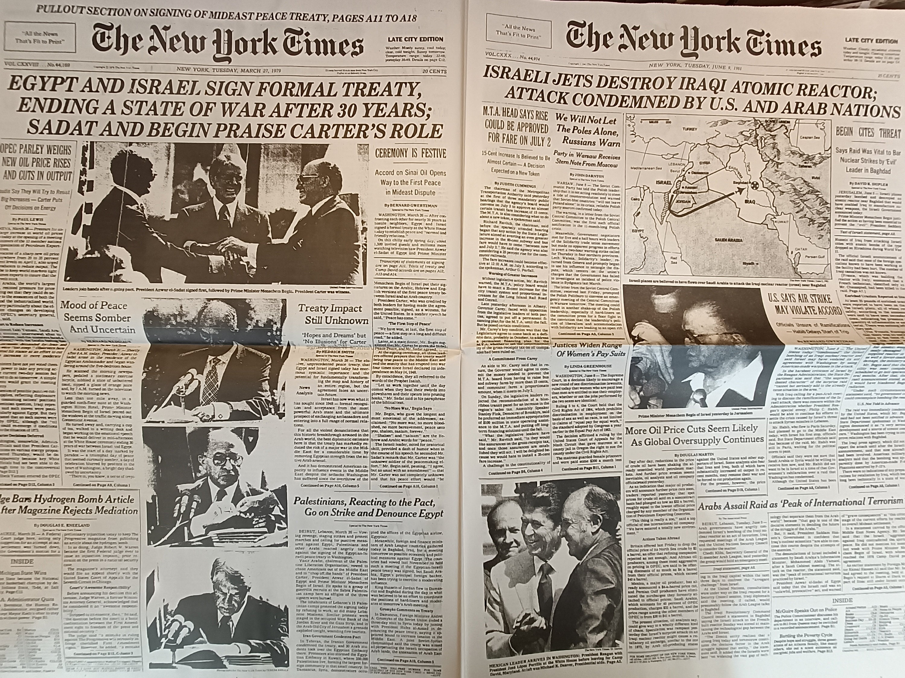 History of Israel Through NY Times Front Pages 16-page Licensed Reprint of the New York Times - Etsy