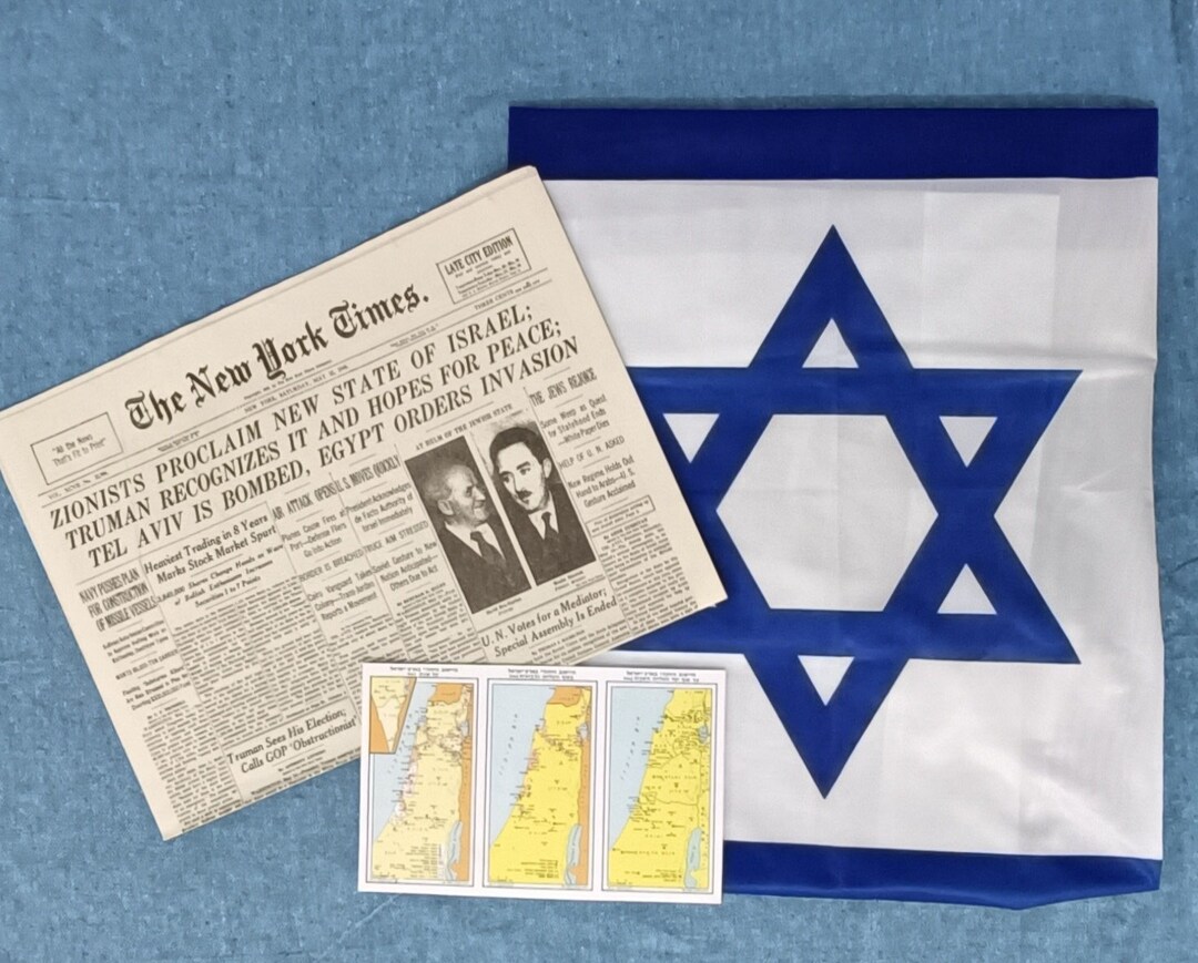3-piece Israel History Bundle Nytimes 5/15/48 Reprint Newspaper ...