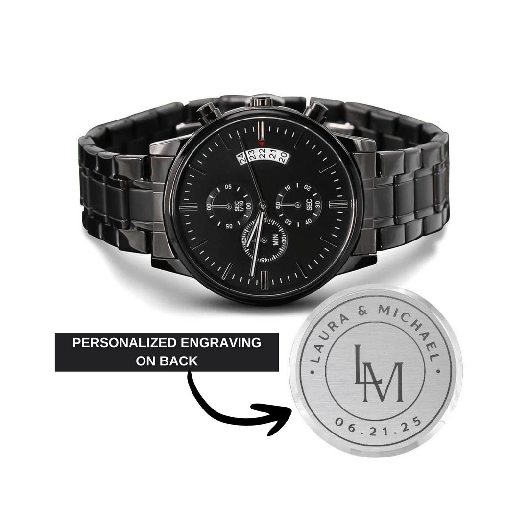 Mens Watch, Personalized Watch for Men, Engraved Watch, Anniversary ...