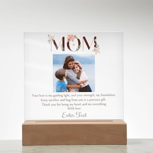 Personalized Picture And name Mom Square Acrylic Plaque, Personalized ...