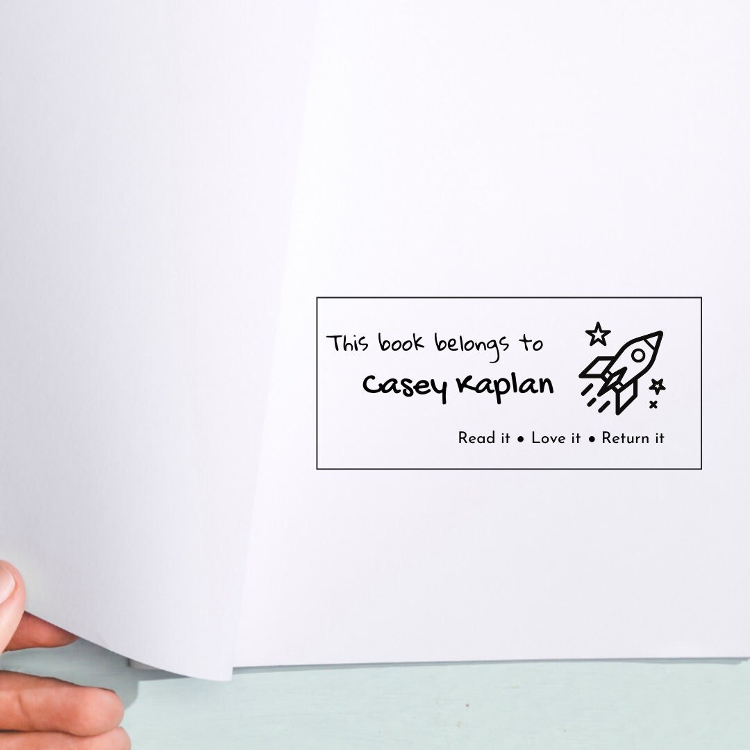 Book Stamp for Kids, From the Library of Stamp, Personalized Stamp ...