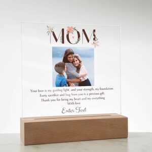 Personalized Picture And name Mom Square Acrylic Plaque, Personalized ...