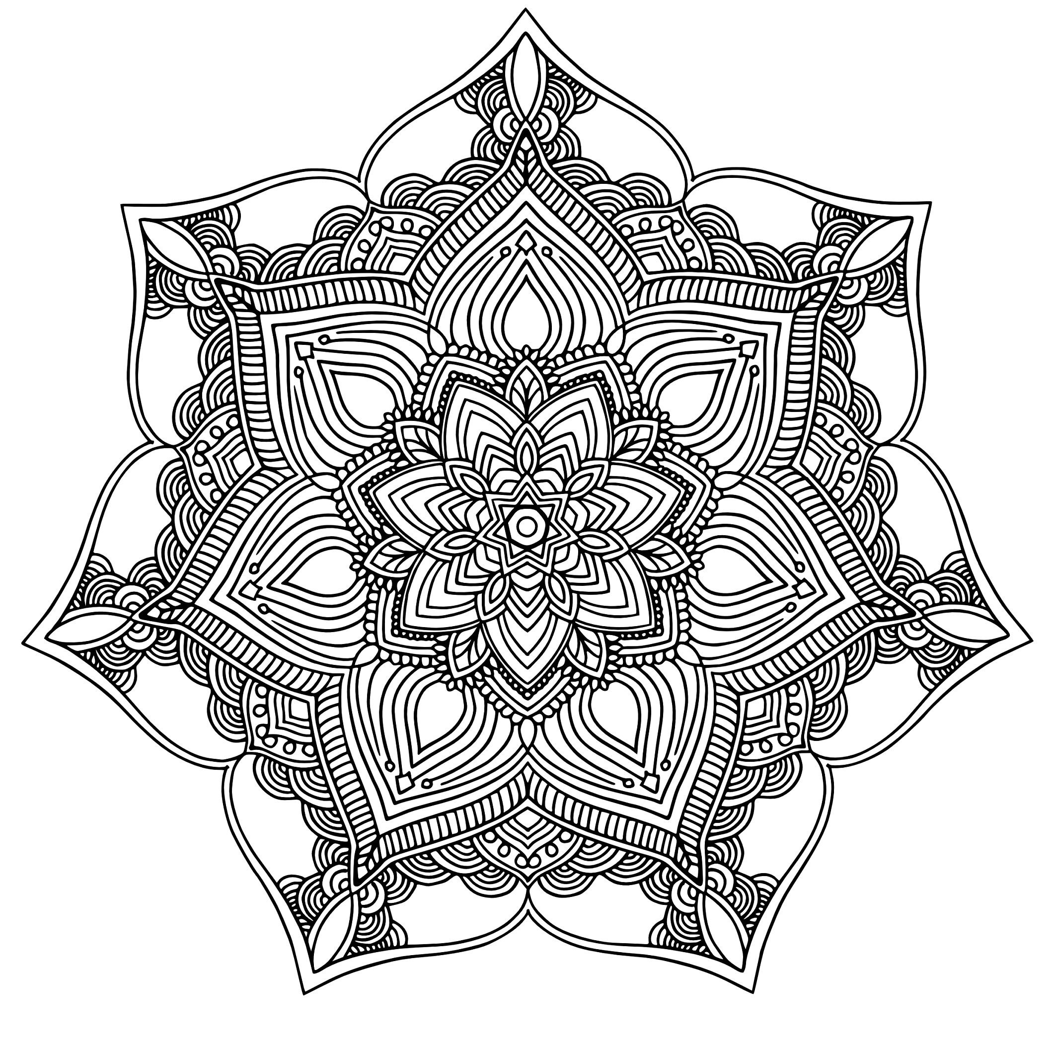 50 Mandala Coloring Pages - Reduces Stress, Anxiety and Depression - Etsy