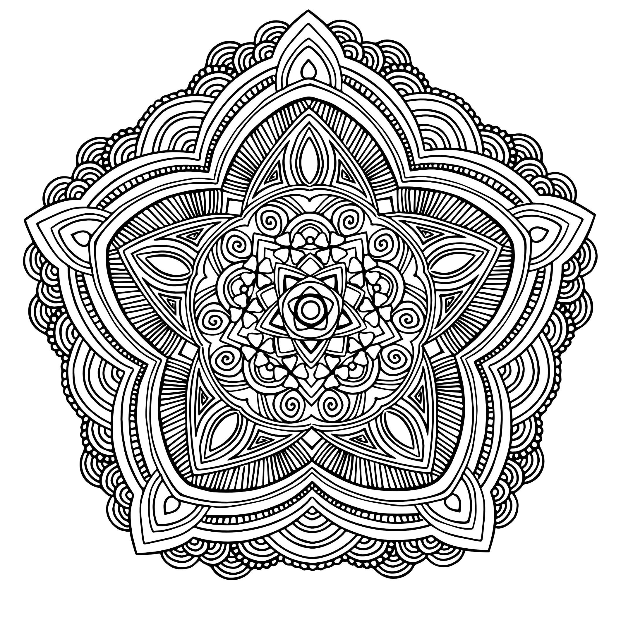 50 Mandala Coloring Pages - Reduces Stress, Anxiety and Depression - Etsy
