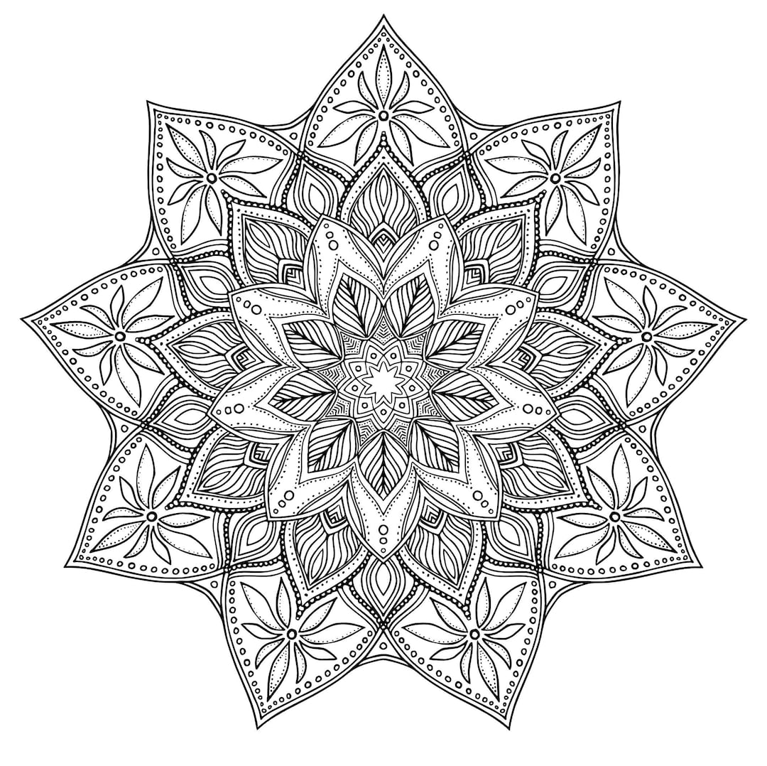 50 Mandala Coloring Pages - Reduces Stress, Anxiety and Depression - Etsy