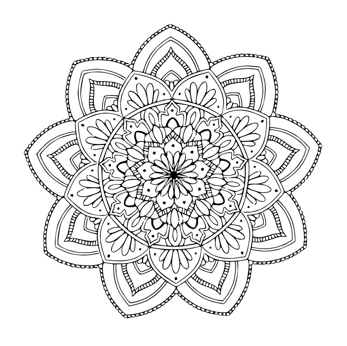 50 Mandala Coloring Pages - Reduces Stress, Anxiety and Depression - Etsy