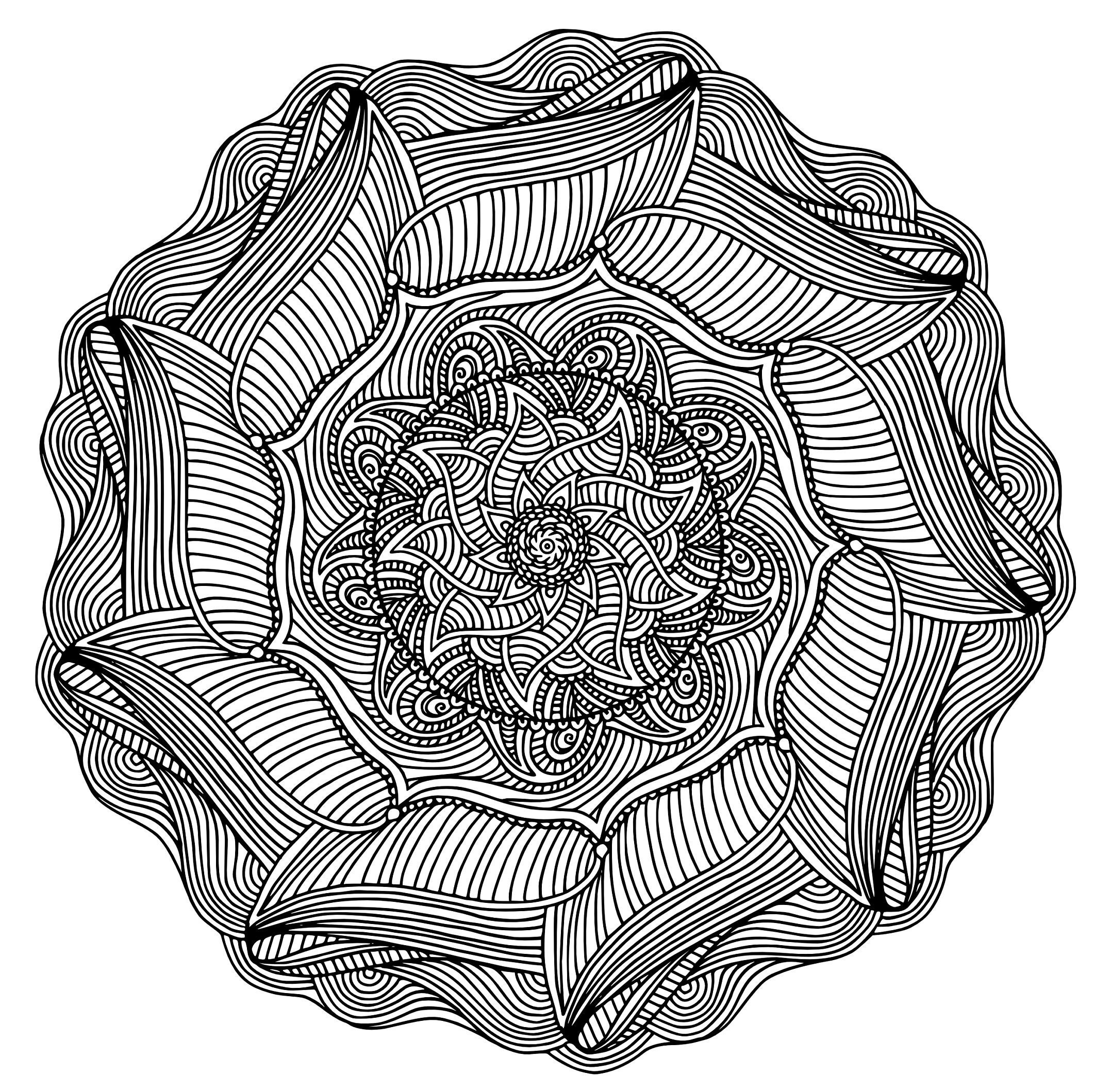 50 Mandala Coloring Pages - Reduces Stress, Anxiety and Depression - Etsy