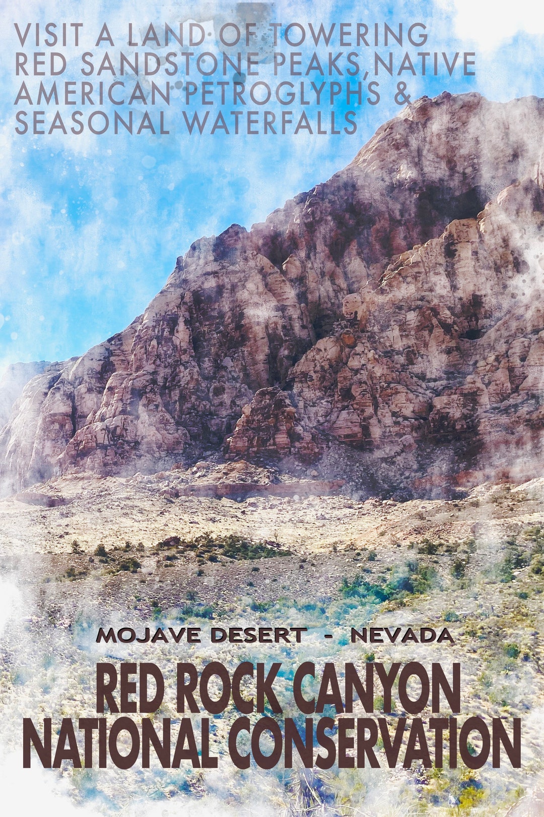 Red Rocks Poster - Etsy