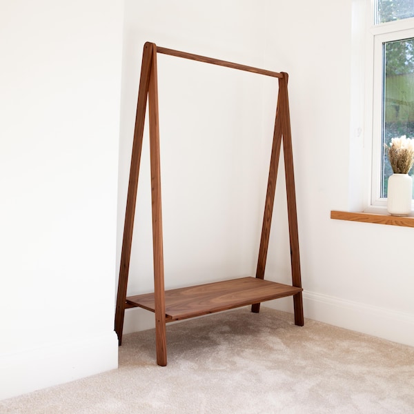 Wooden Clothes Rail - Etsy UK